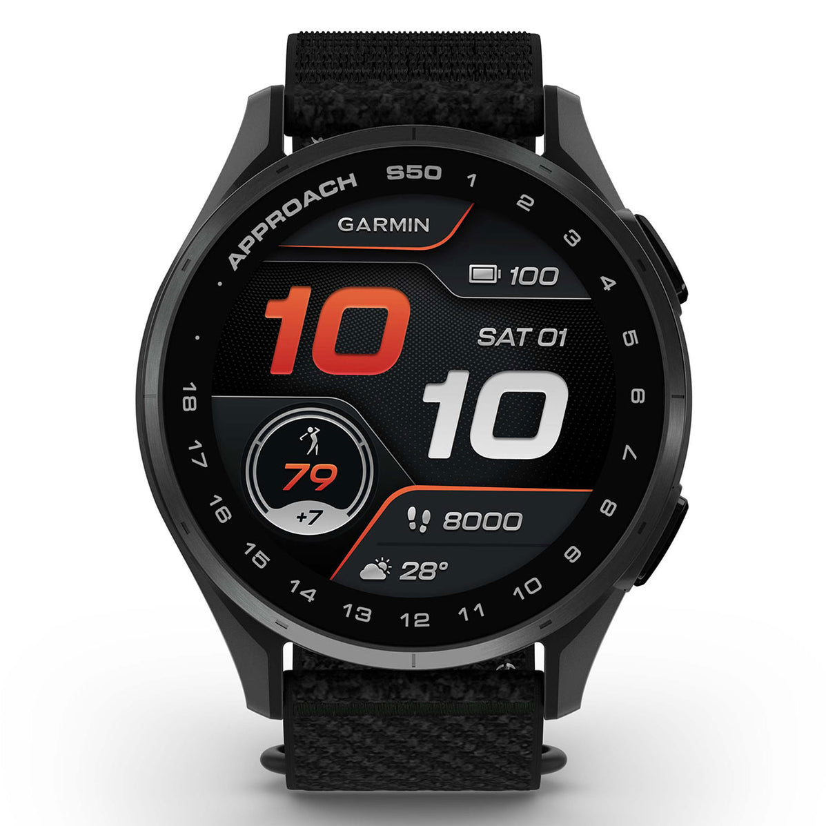 Buy Garmin Approach S50 Golf GPS Watch | Nylon Strap Golf Watch ...