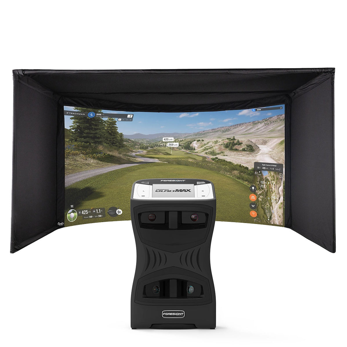 Foresight QuadMAX Carl's Place Curved Enclosure Home Golf Studio ...
