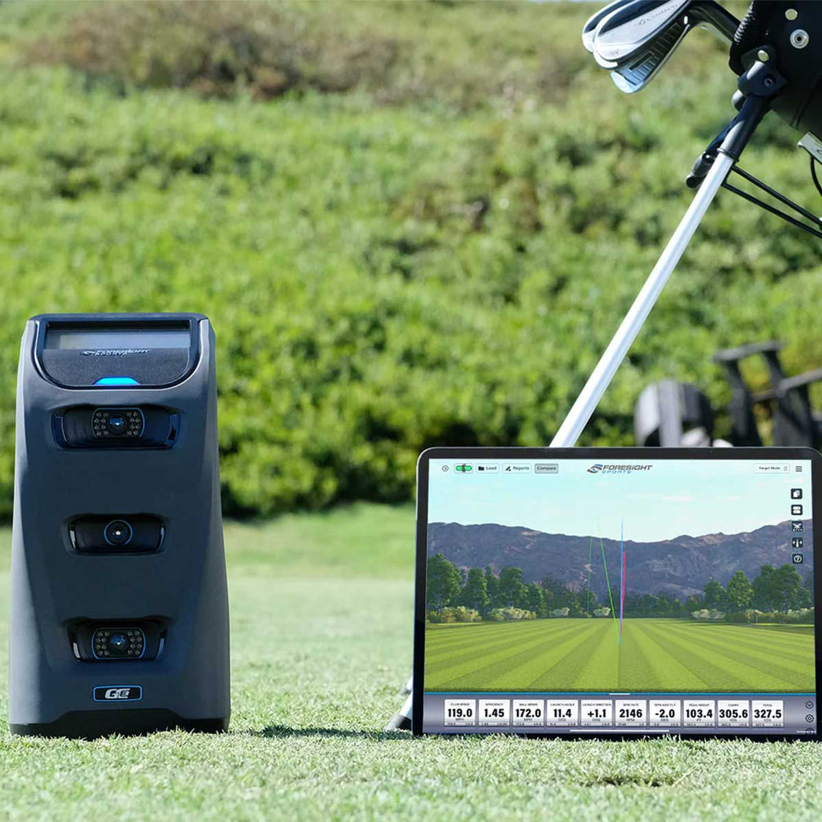 Foresight GC3 with LINK Launch Monitor Hitting Net Golf Studio Package ...