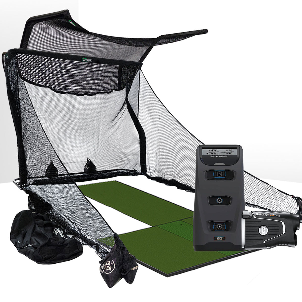 Foresight GC3 with LINK Launch Monitor Hitting Net Golf Studio Package ...