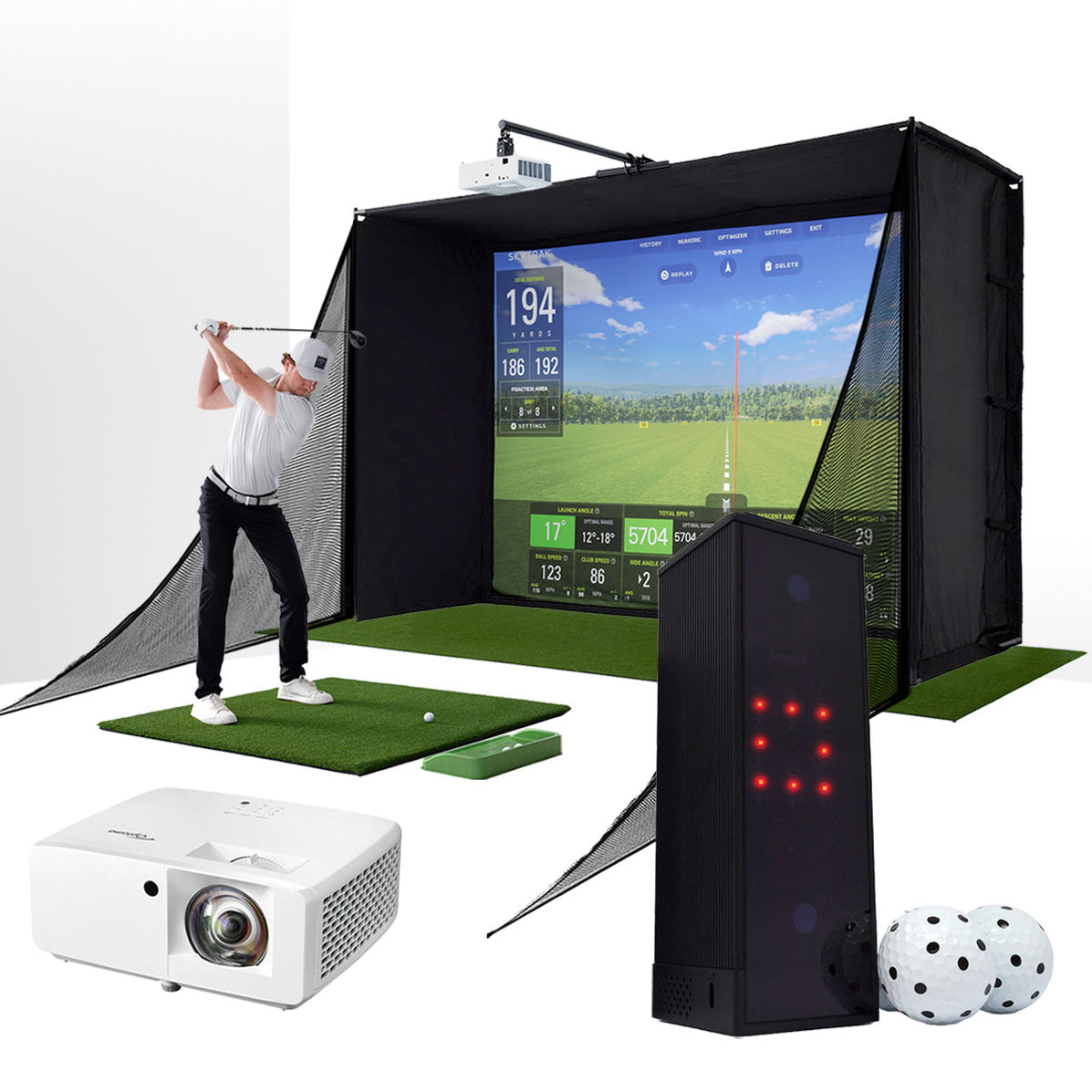Square Golf Indoor Launch Monitor Home Golf Studio Complete Package ...