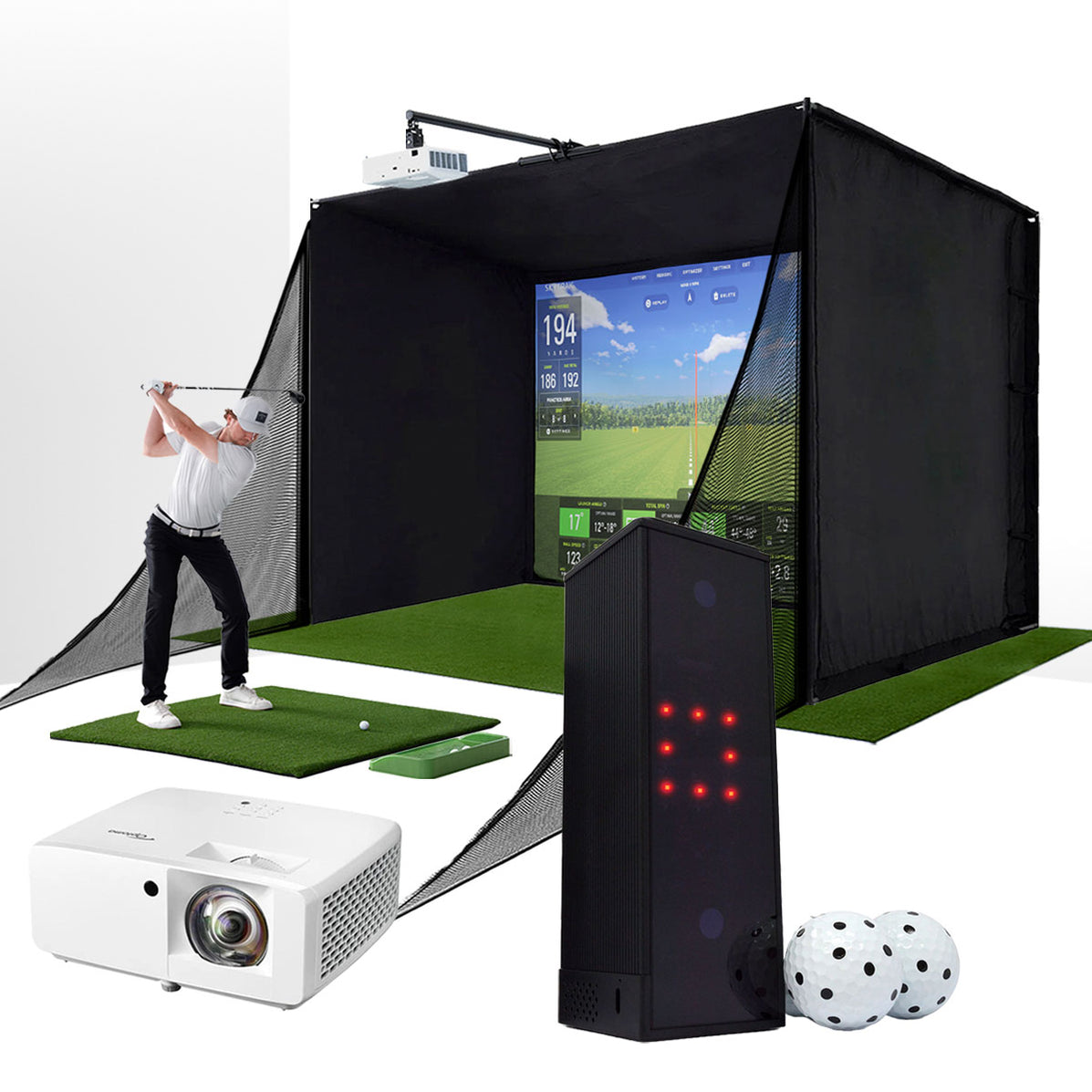 Square Golf Indoor Launch Monitor Home Golf Studio Complete Package ...