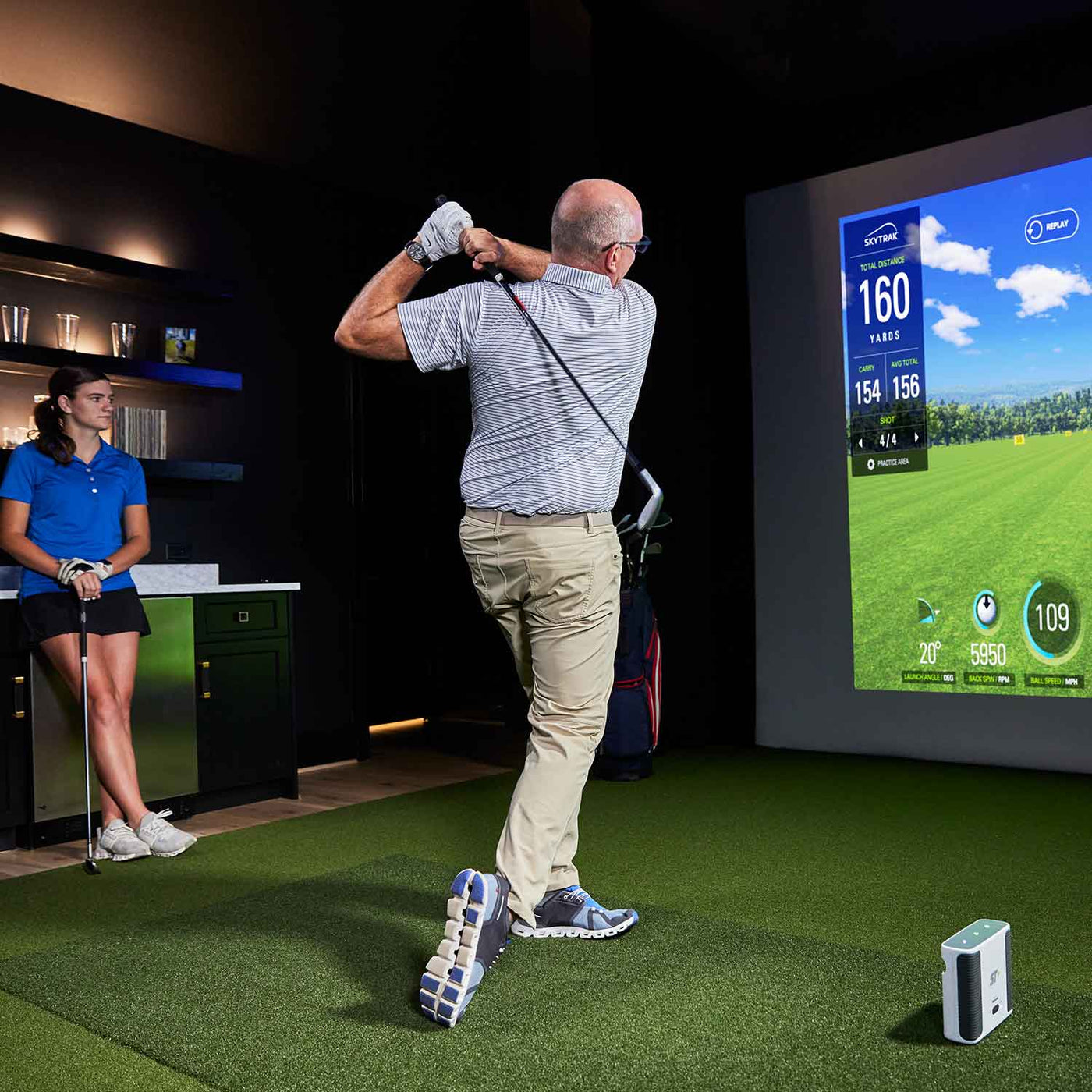 SkyTrak+ Golf Simulator | The Net Return Pro Series V2 Golf Package ...