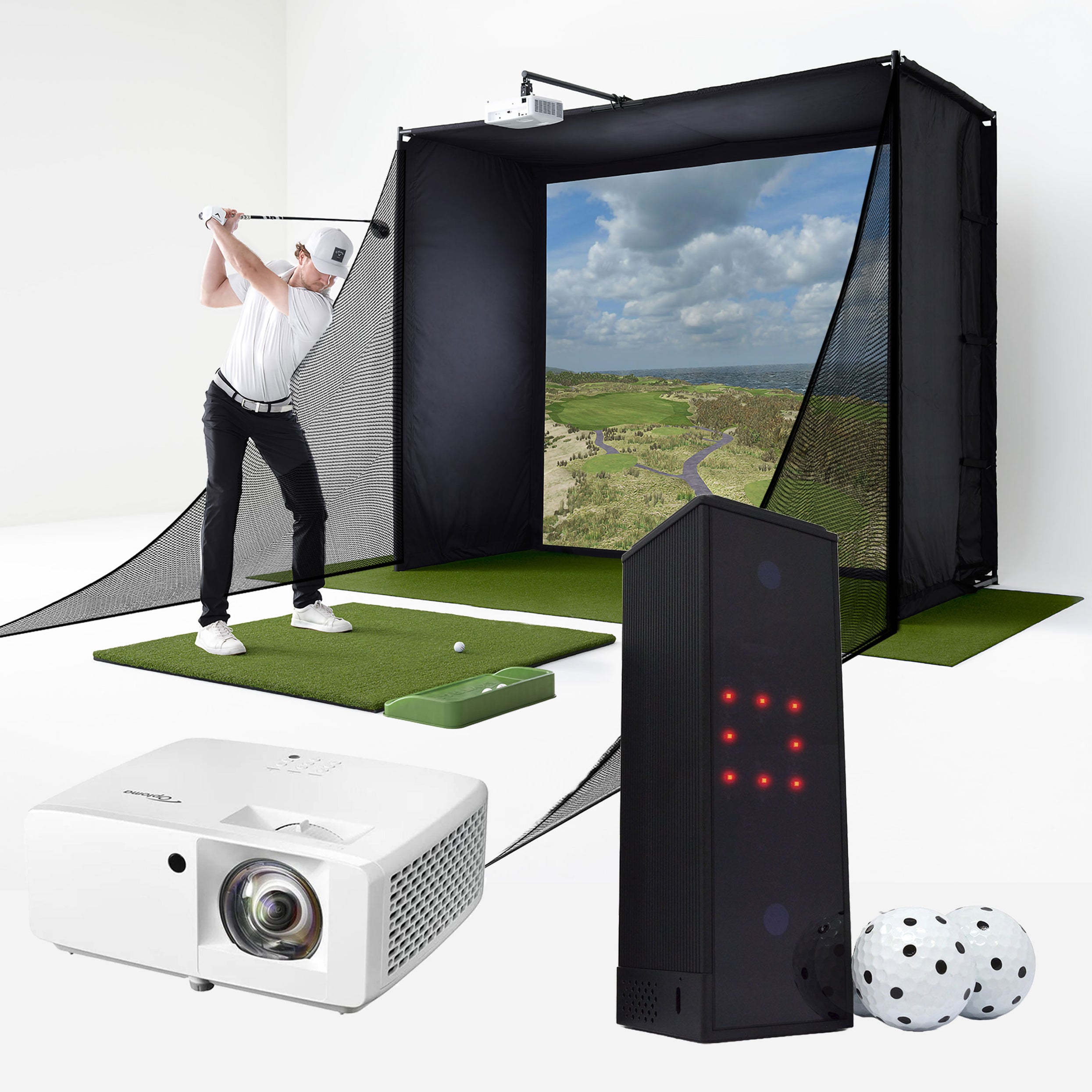 Square Golf Indoor Launch Monitor Home Golf Studio Complete Package ...