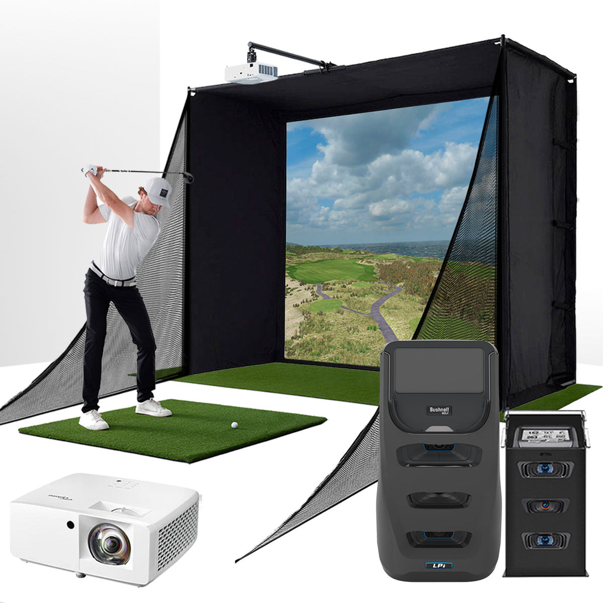 Bushnell LPi Golf Simulator with PlayBetter SimStudio™ Package