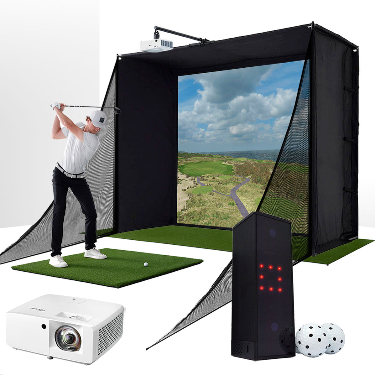 Square Golf Indoor Launch Monitor Home Golf Studio Complete Package ...