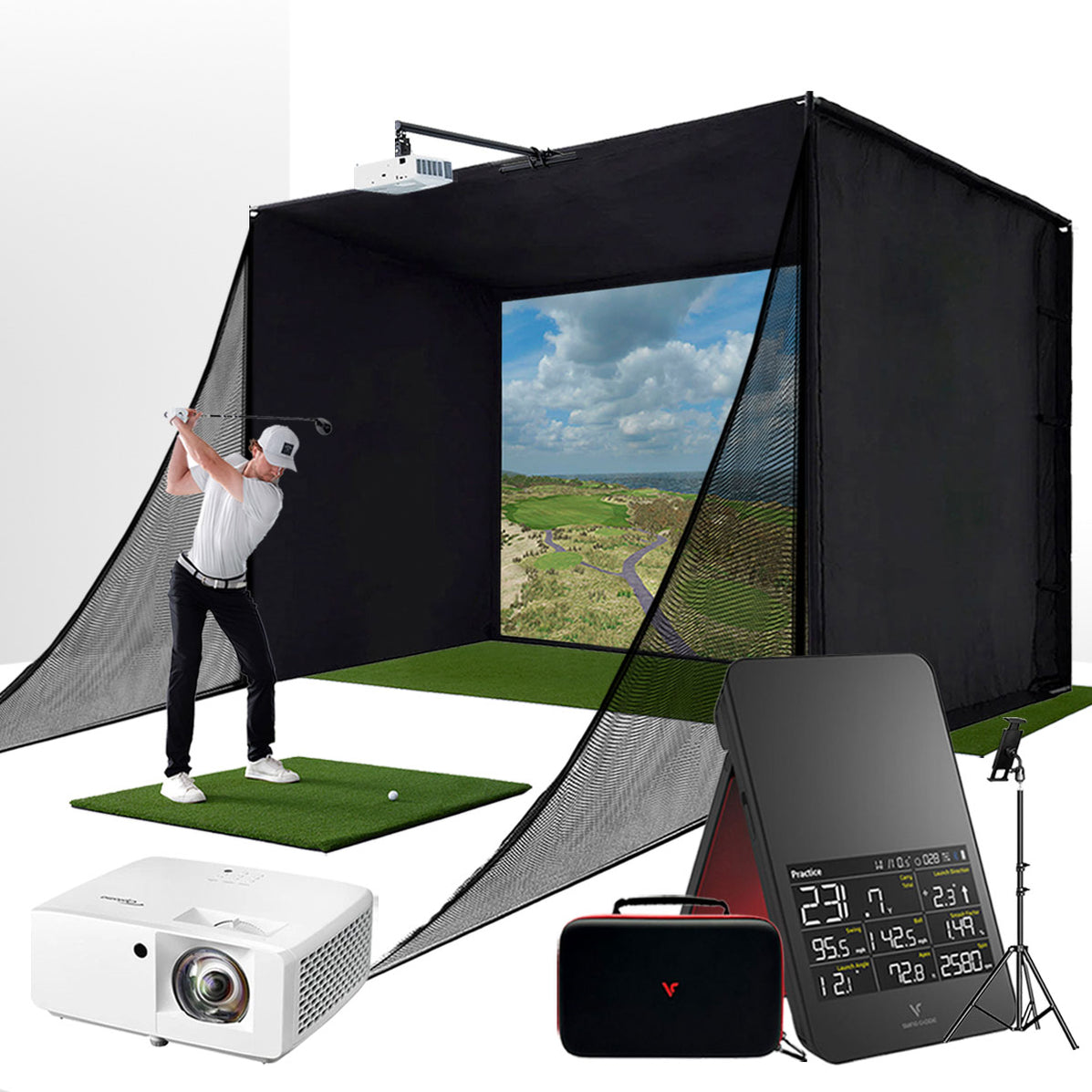 Swing Caddie SC4 PRO Home Studio Package with PlayBetter SimStudio™