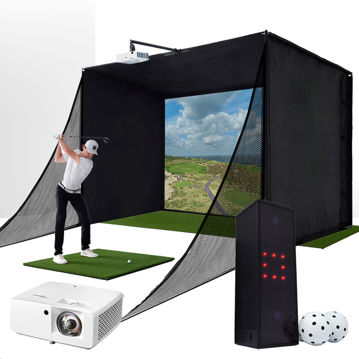 Square Golf Indoor Launch Monitor Home Golf Studio Complete Package ...