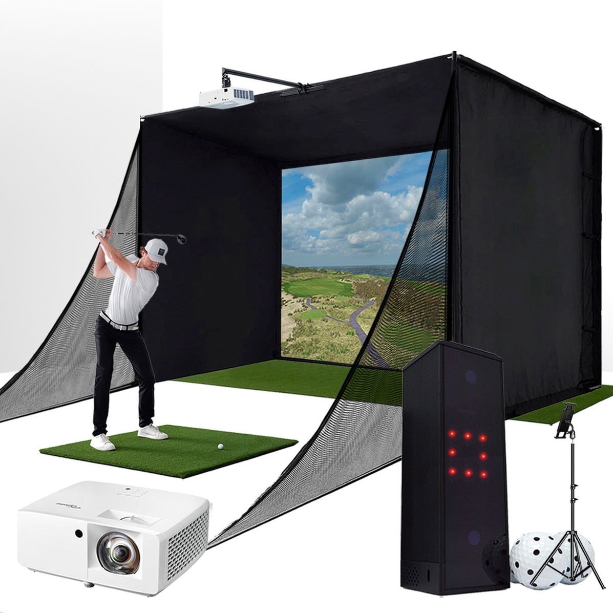 Square Golf Indoor Launch Monitor Home Golf Studio Complete Package ...