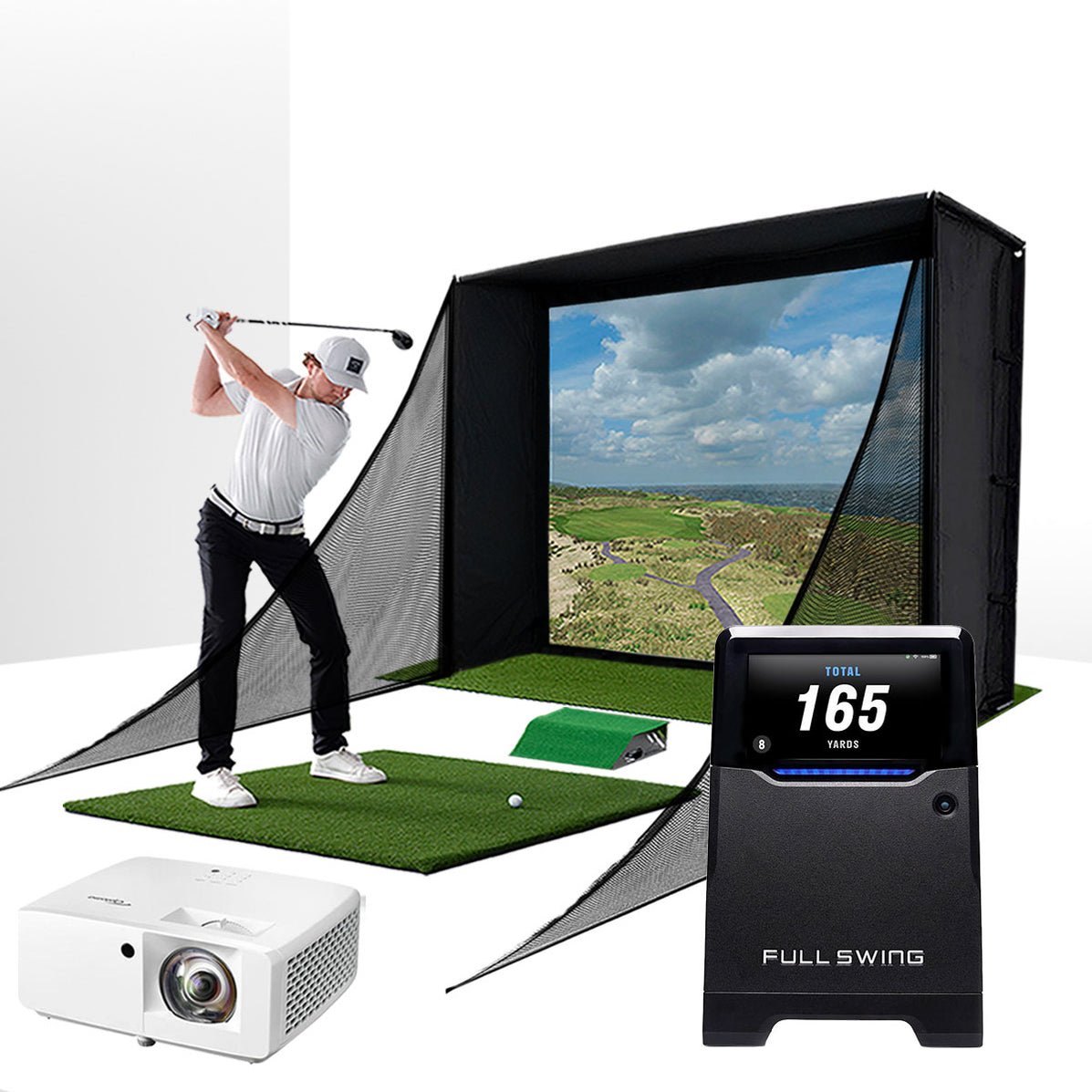 Full Swing KIT Golf Launch Monitor with PlayBetter SimStudio™ Package
