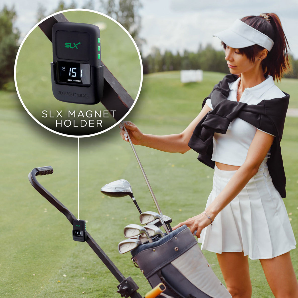 Shop Swing Logic SLX HYBRID Mini Mobile Launch Monitor & GPS — PlayBetter