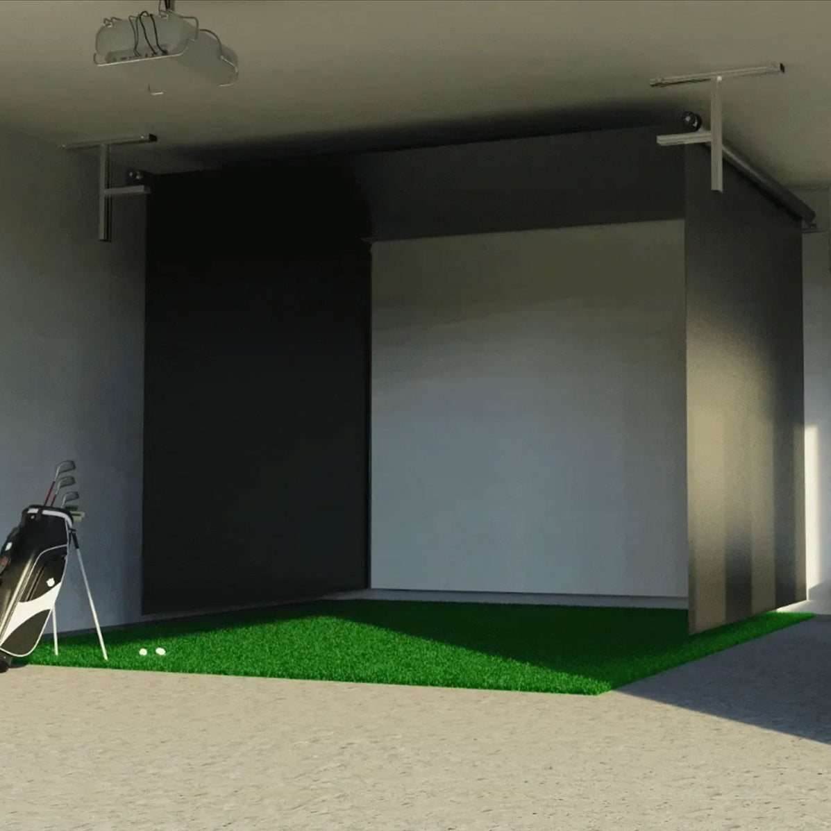 Golficity's SportScreen Vanish Retractable Golf Studio Complete Package ...