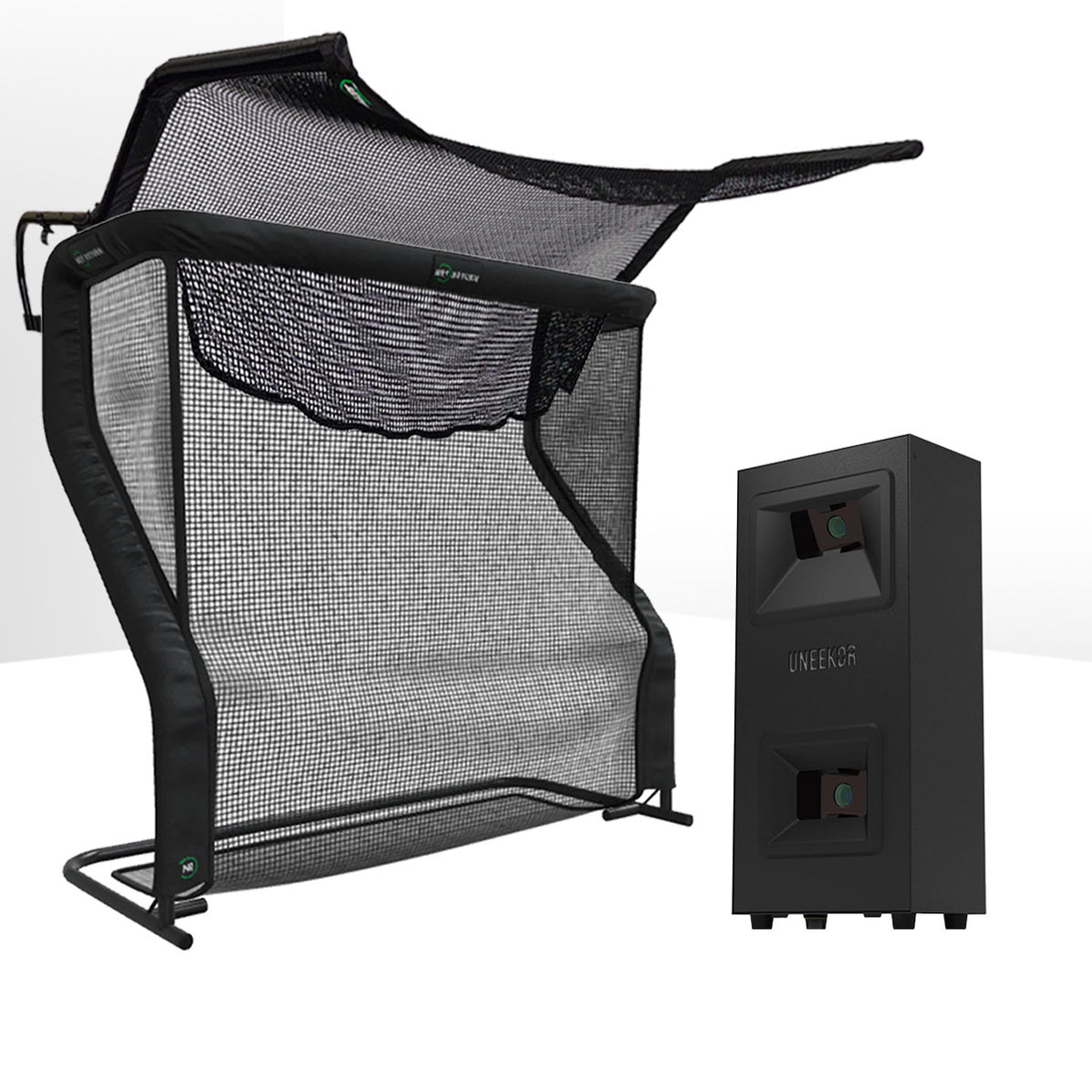 Uneekor EYE MINI LITE Launch Monitor Hitting Net Golf Studio Package ...