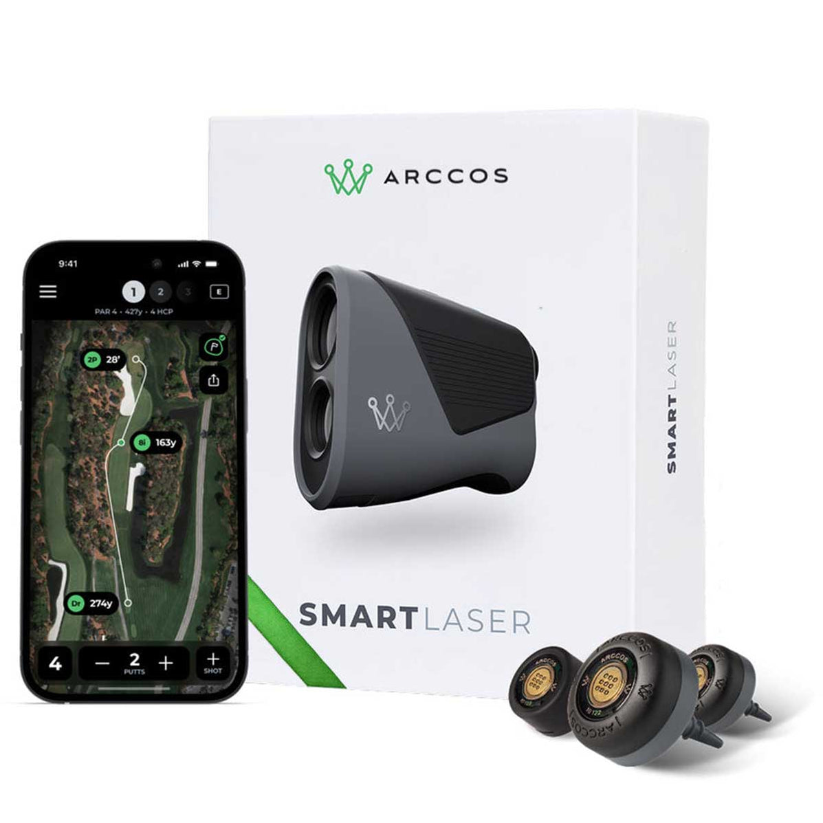 Arccos Smart Laser Rangefinder with Smart Sensors (GEN 4) Bundle ...
