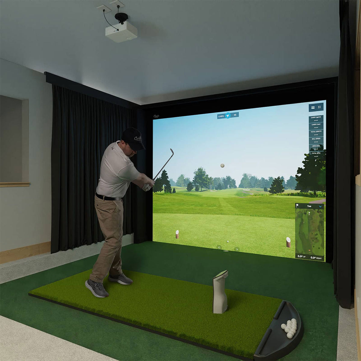 Shop Carl's Place DIY Golf Simulator Enclosure Kit with Impact Screen ...
