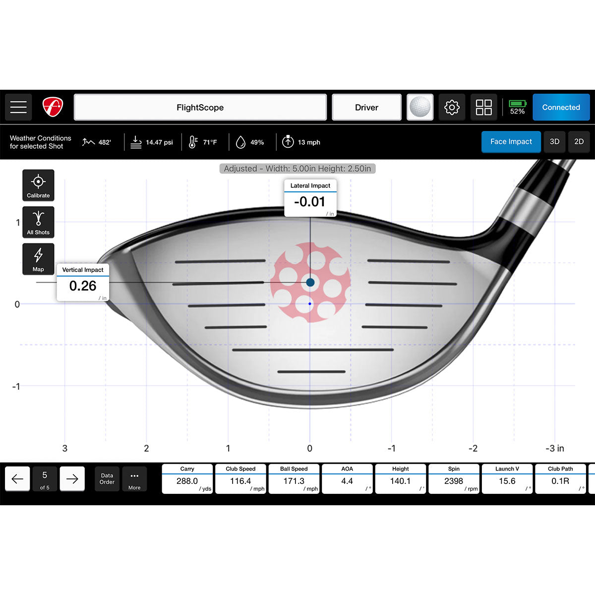 FlightScope Face Impact Location Upgrade (Software Only) — PlayBetter
